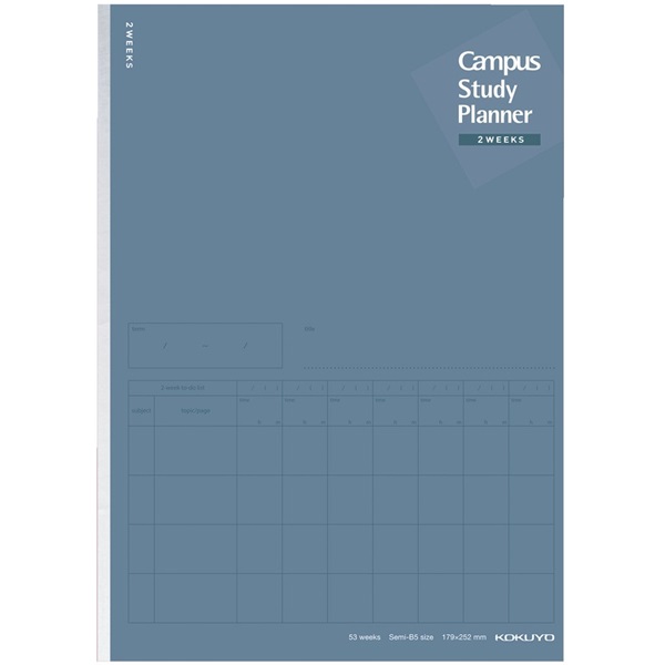 Campus Study Planner Notebook B5 2weeks NB - Papaya.com.sg